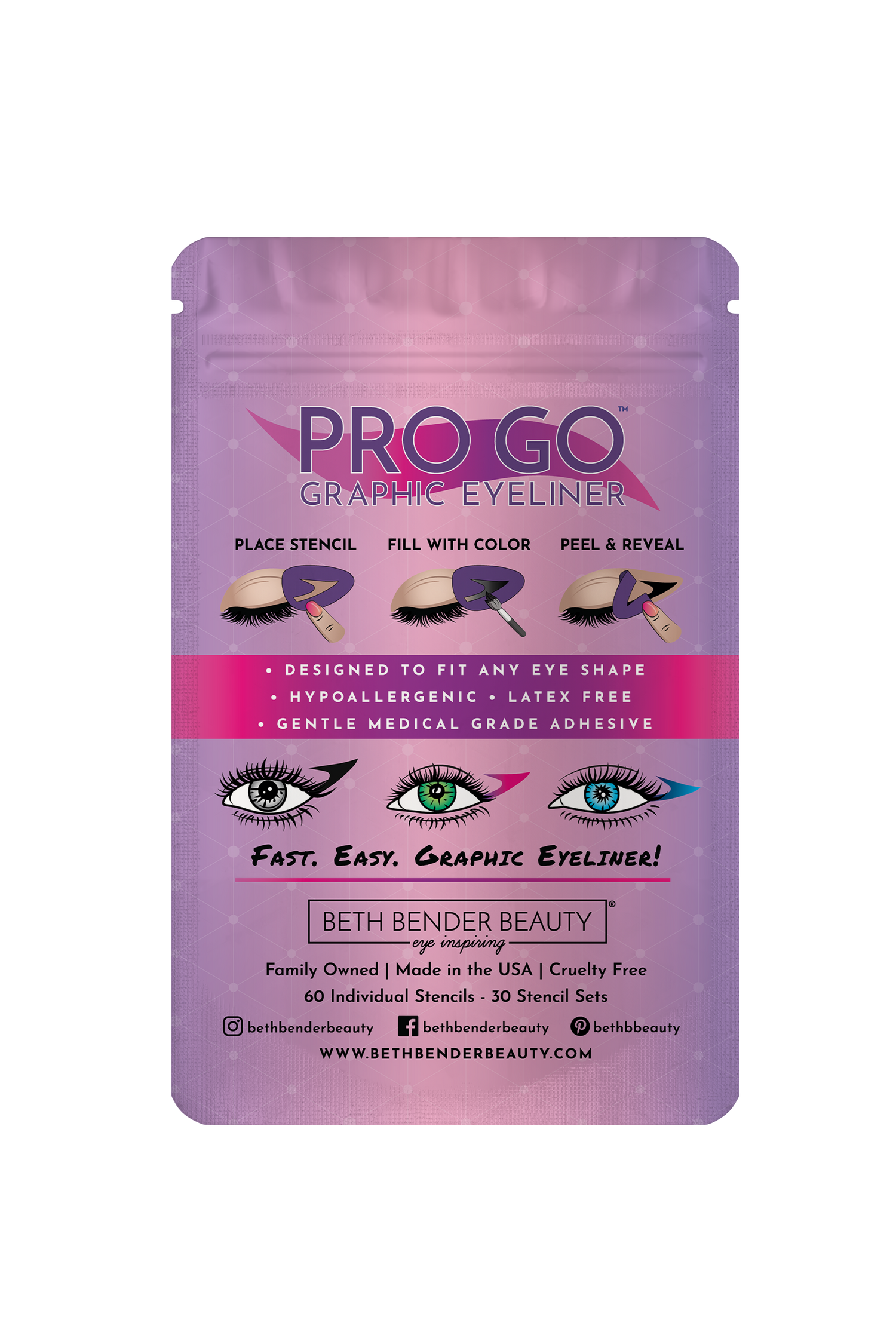 Eyeliner Stencils Collection | Beth Bender Beauty | Beth Bender Beauty